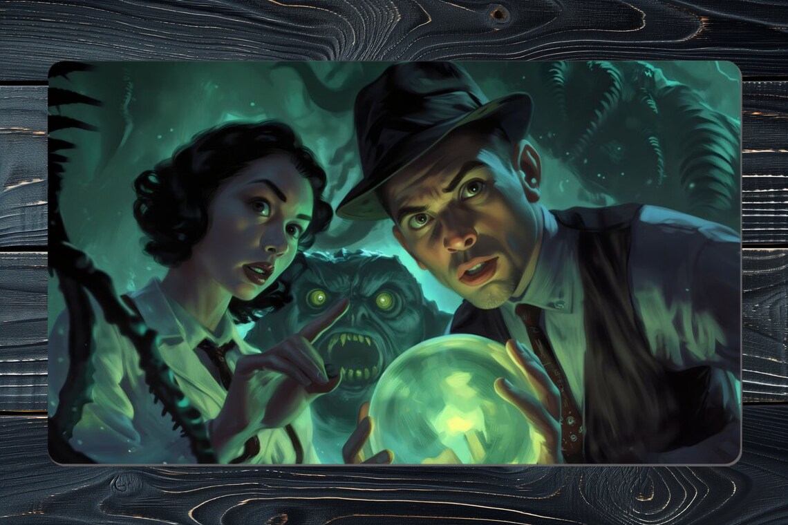 Peering Too Deep Neoprene Playmat | Desk Mat | Mousepad | Perfect for ...