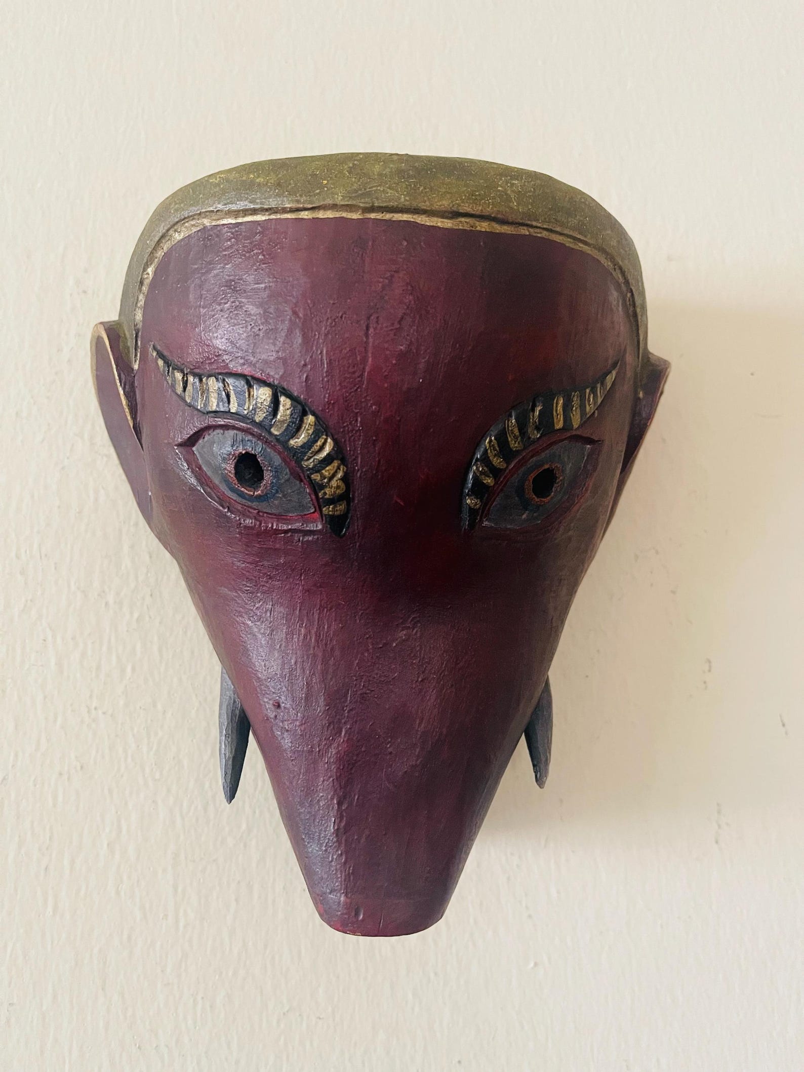 7"/7" Animal, Handmade Wooden Mask, Wall Hanging, Made by Poplar Wood ...