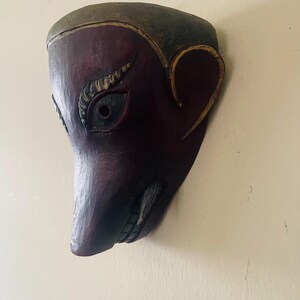 7"/7" Animal, Handmade Wooden Mask, Wall Hanging, Made by Poplar Wood ...