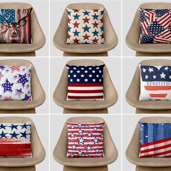American Flag Throw Pillow - Etsy