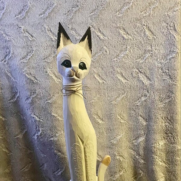 Tall Cat Statue - Etsy