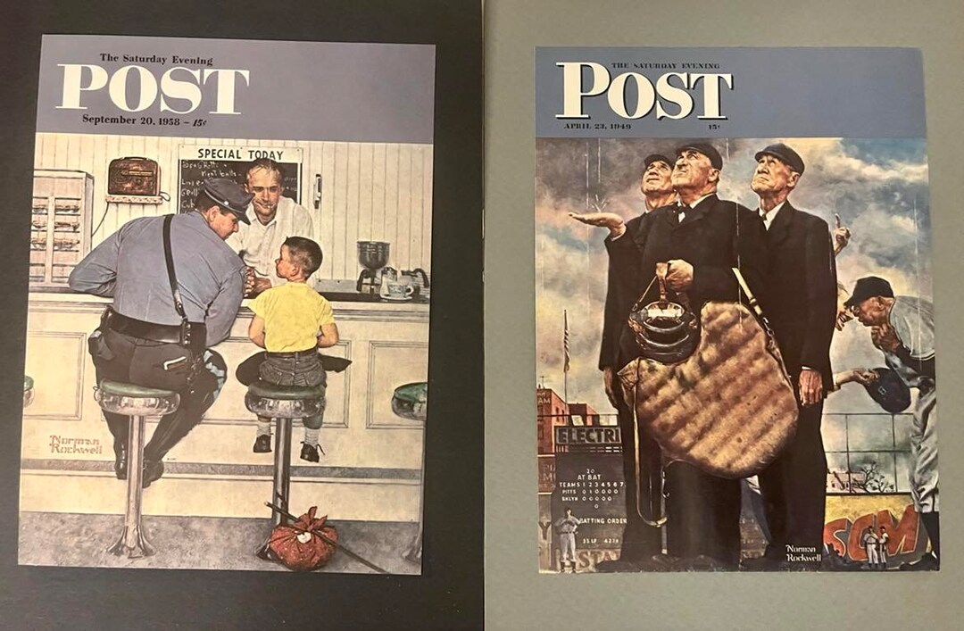 Vintage Norman Rockwell Prints Runaway Police With Runaways Boy in ...