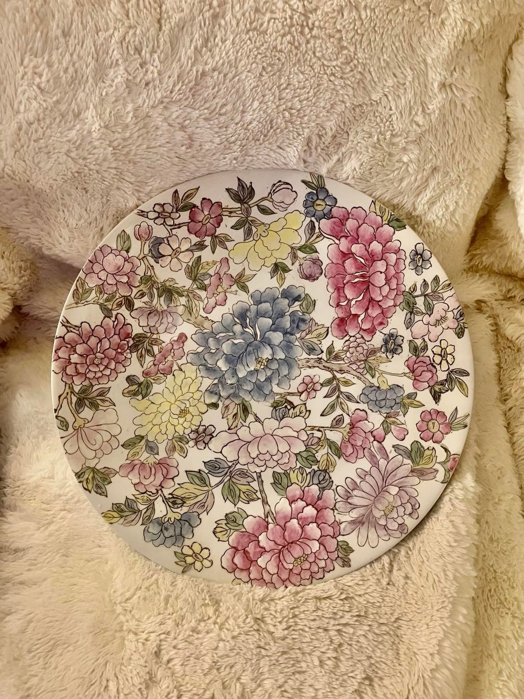 Antique Chinese Export Famille Rose Enameled Thousand Flower Platter ...