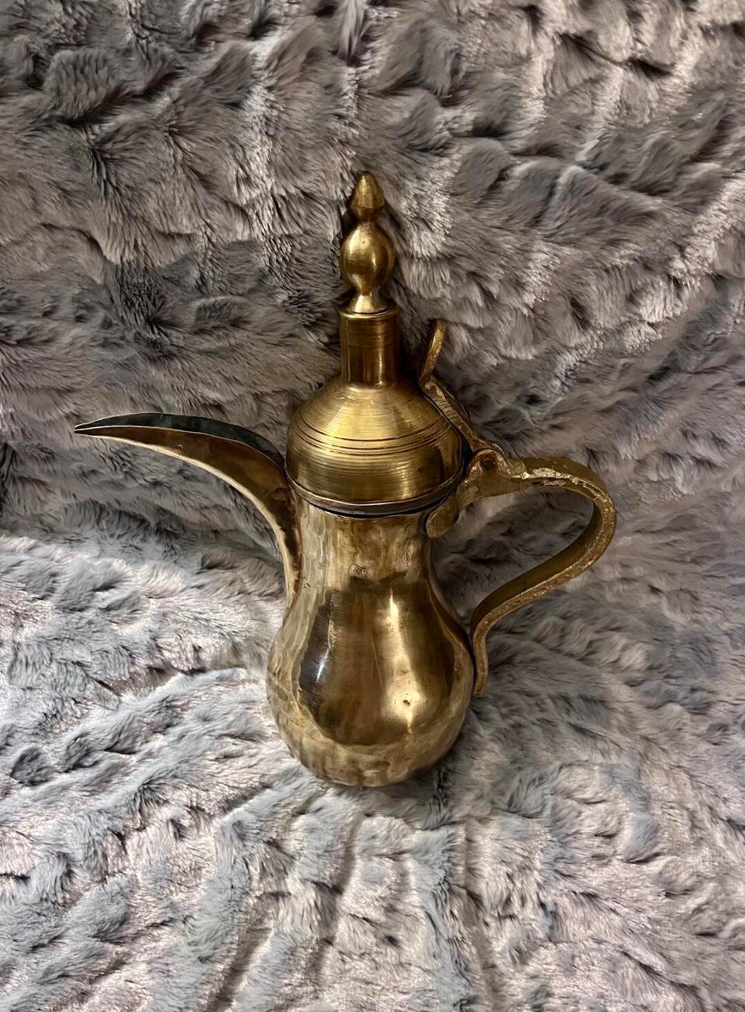 Vintage Middle Eastern Dallah Arabic Brass Coffee Pot Tea Pot Stamped ...