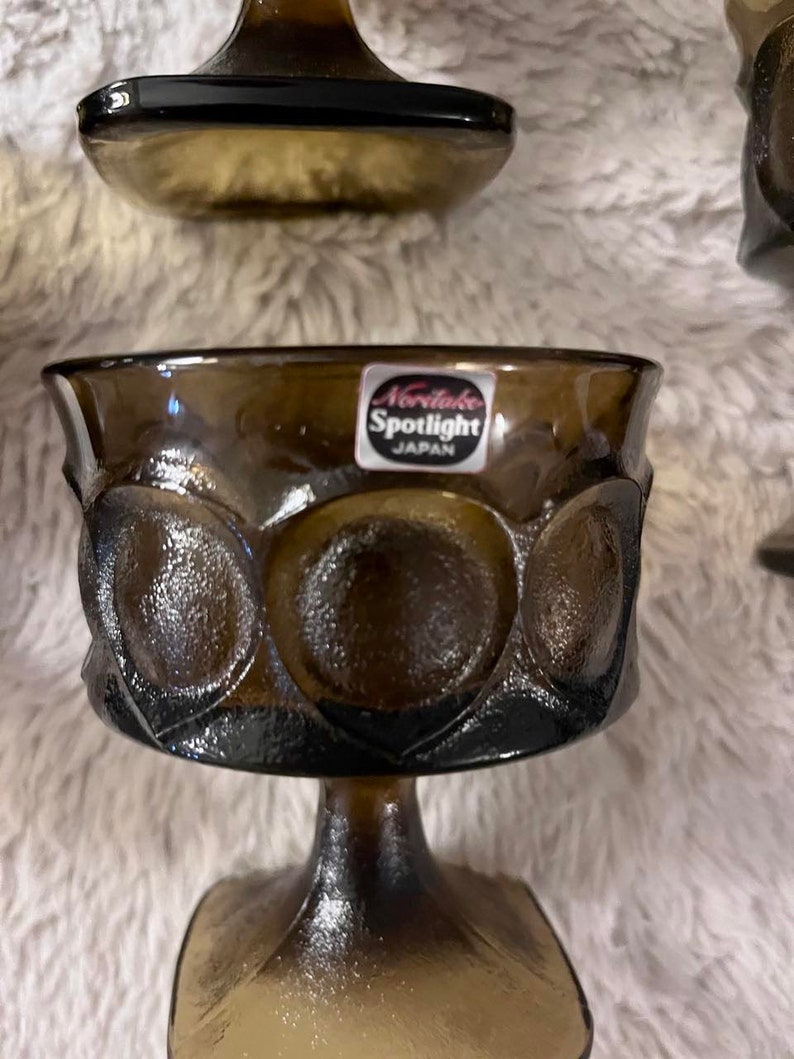 Vintage 1970’s Noritake Spotlight Glass Goblets Dessert Tumblers Cups ...