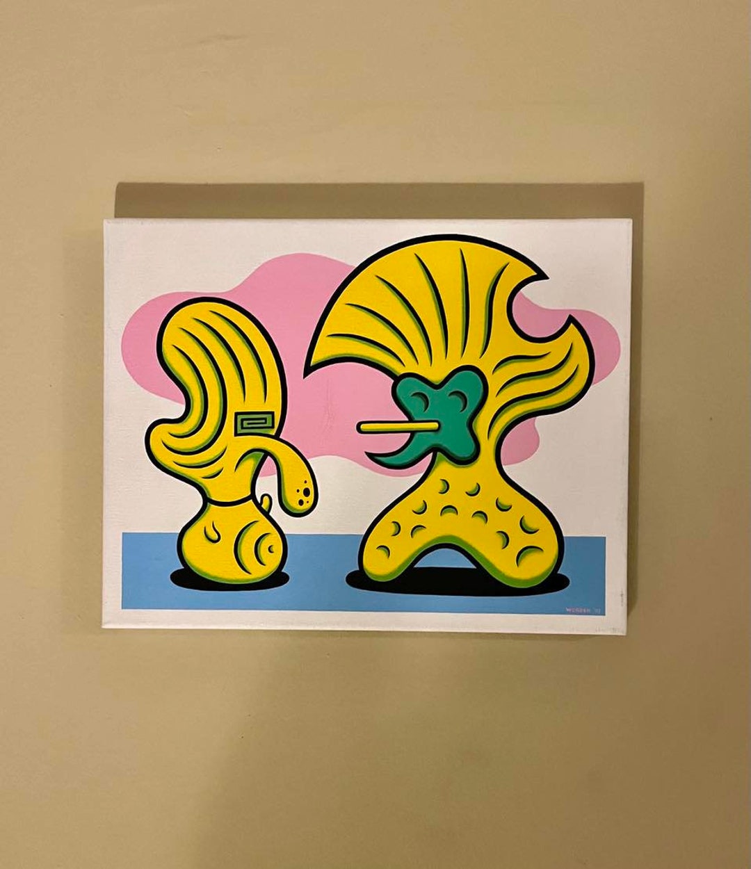 Vintage Denis Worden Pop Art Acrylic Painting, Signed 2003 - Etsy