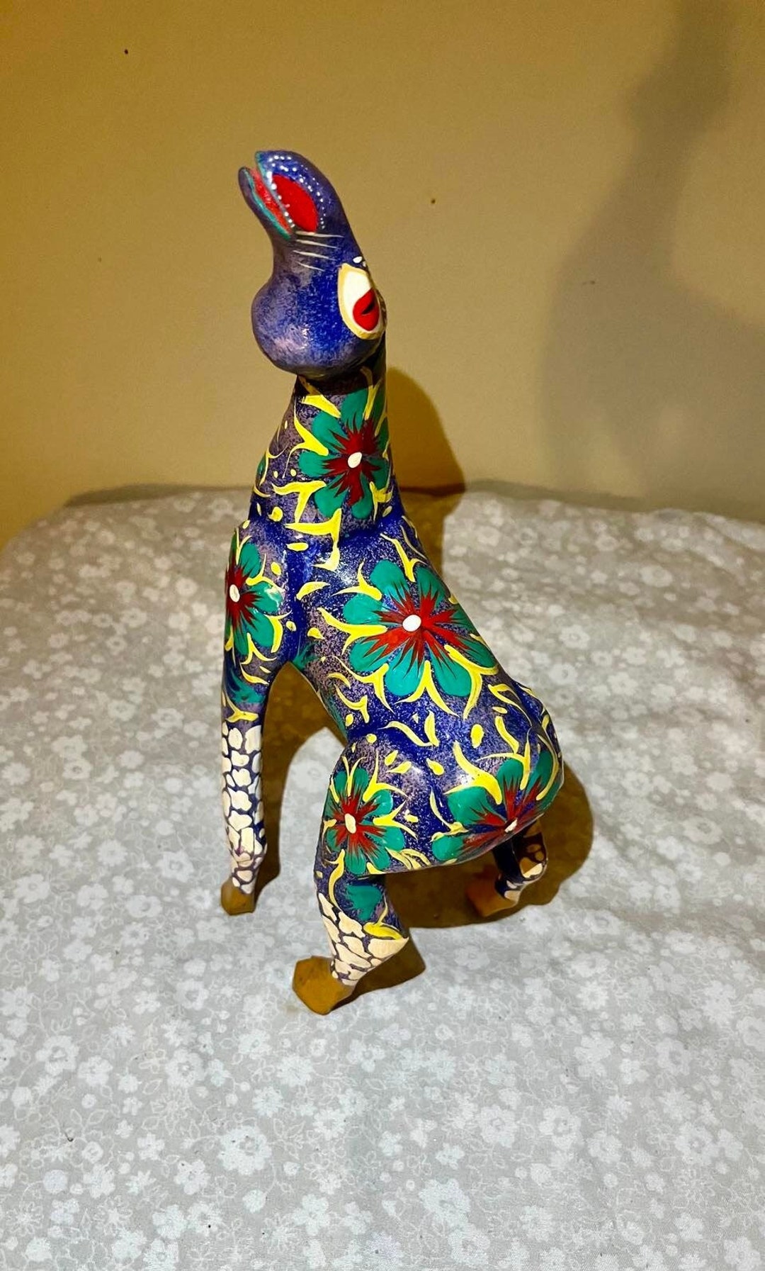 Vintage Hand Carved Magical Mexican Folk Art, Colorful Deer Giraffe ...