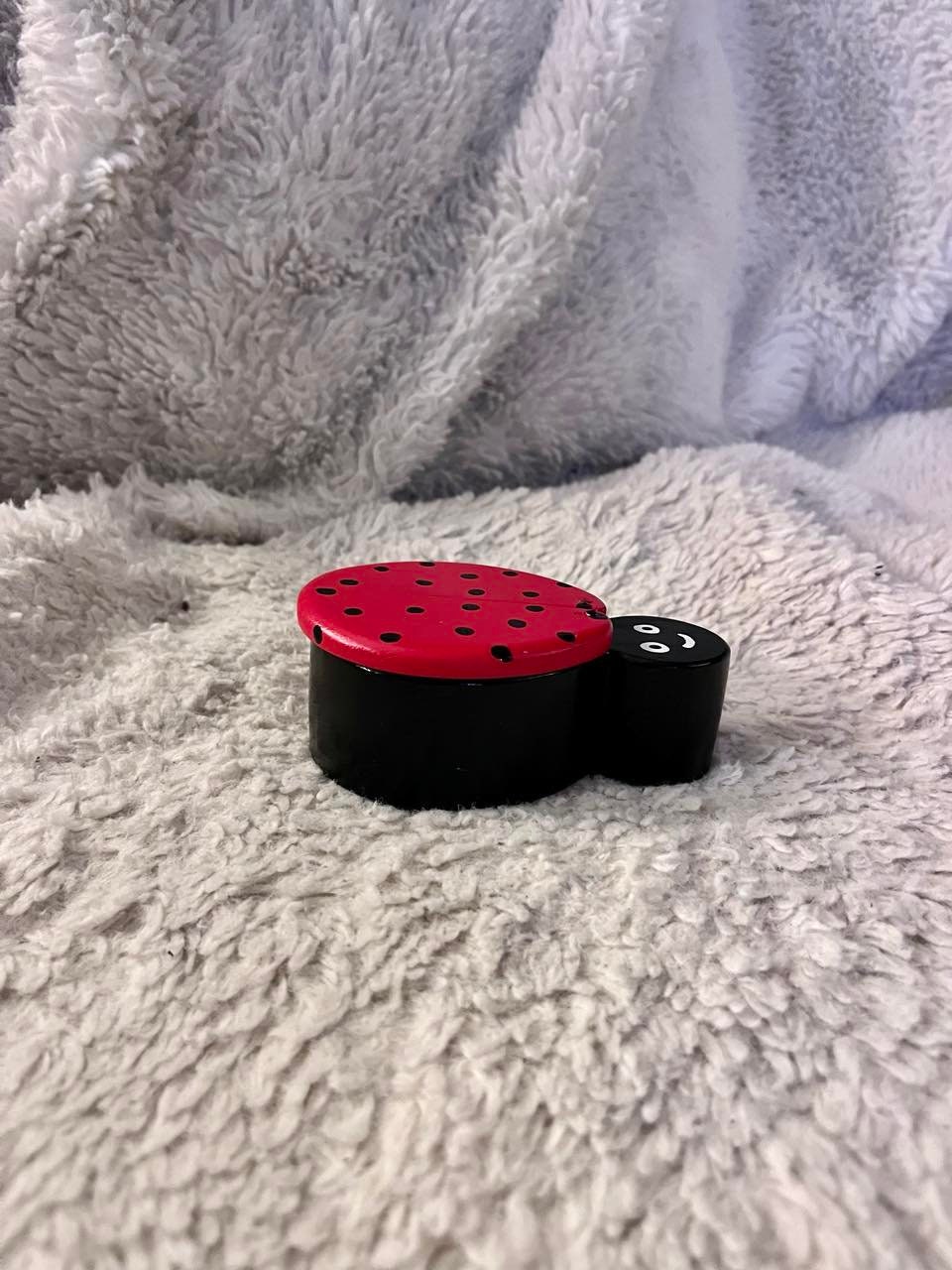 Vintage Wood Ladybug Box Opening at Wings With Baby Ladybug Secret Wood ...