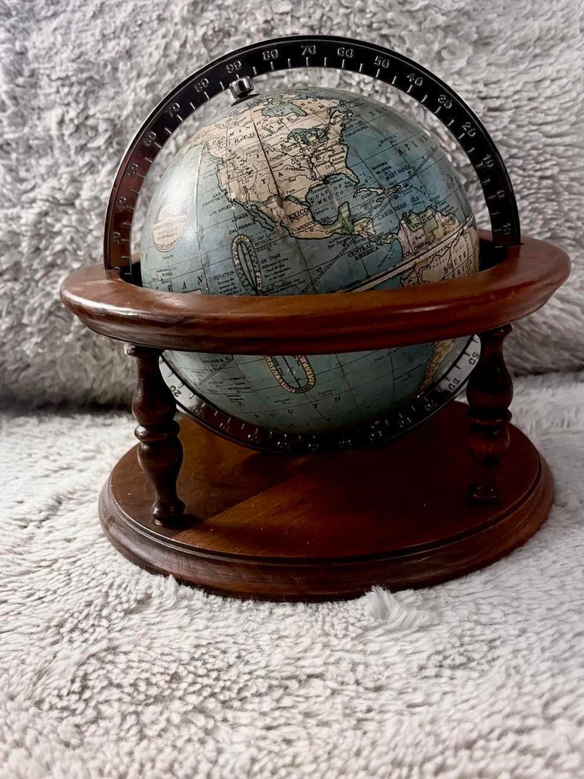 Very Rare 8in Depression Era Petit Desk Globe Full Mount 8 Inch World ...