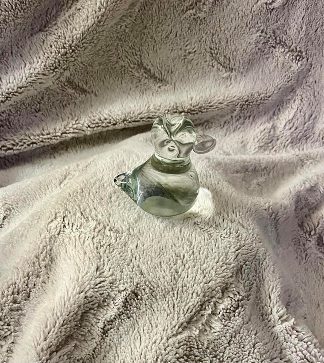 Vintage Clear Glass Duck Paperweight With Big Bill Mouth Blown - Etsy