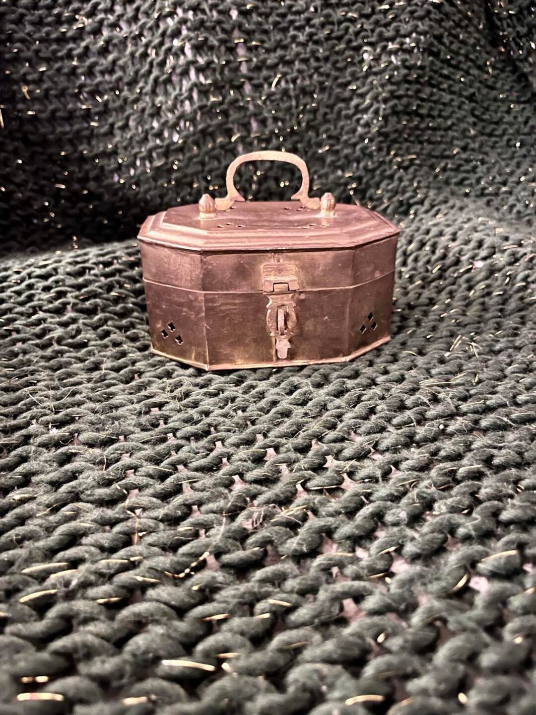 Large Vintage Pierced Brass Cricket Box Made in India | Boho Chic Home ...
