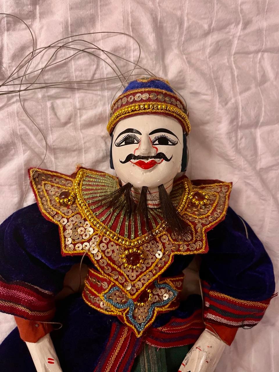 Vingtae Burmese String Marionette Rare Mid Century Ornate Handcrafted