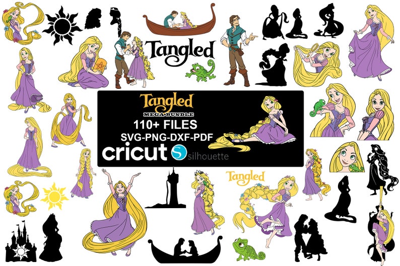 Rapunzel SVG Bundle, Rapunzel Clipart, Rapunzel Png, Svg, Png, Dxf, Eps ...