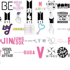 BTS Svg Bundle, BTS Files for Cricut, Bts Clipart, Stray Kids SVG ...