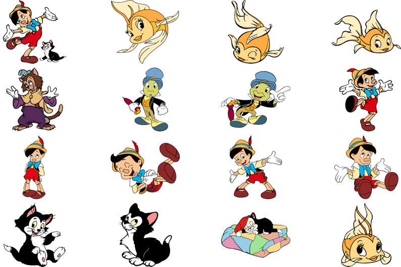 Pinocchio 260 Clipart Bundle Pinocchio Svg Cut Files for - Etsy