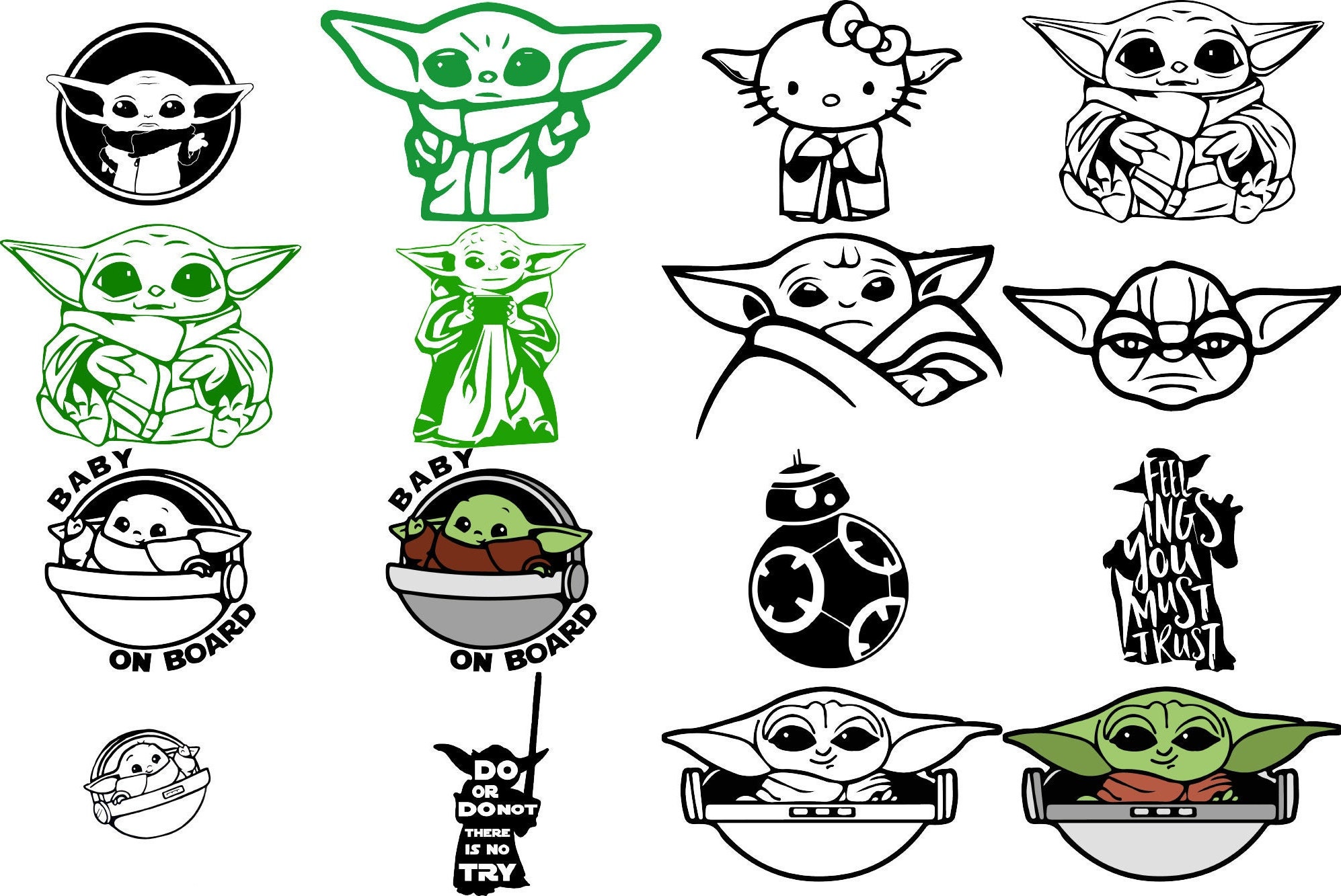 Baby Yoda Svg Grogu svg para cricut Baby Yoda Clipart Baby - Etsy España