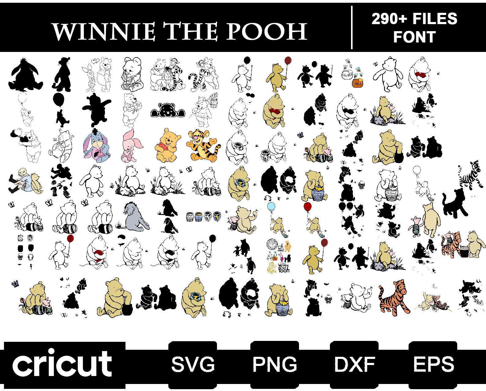 Winnie the Pooh Digital Mega Archive Svg Png Pdf Digital - Etsy Australia