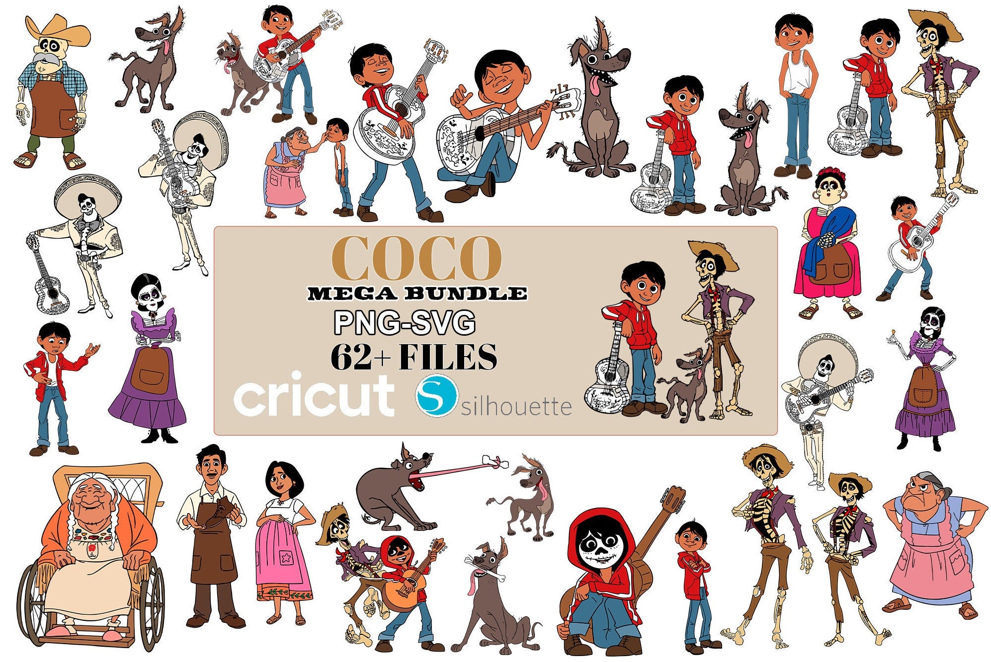 Coco Svg Coco PNG Coco Birthday Coco Guitar Instant - Etsy UK