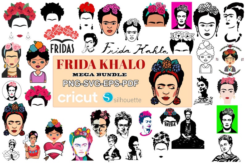 Frida Kahlo Svg Bundle Frida Kahlo Svg Files Frida Kahlo Svg - Etsy