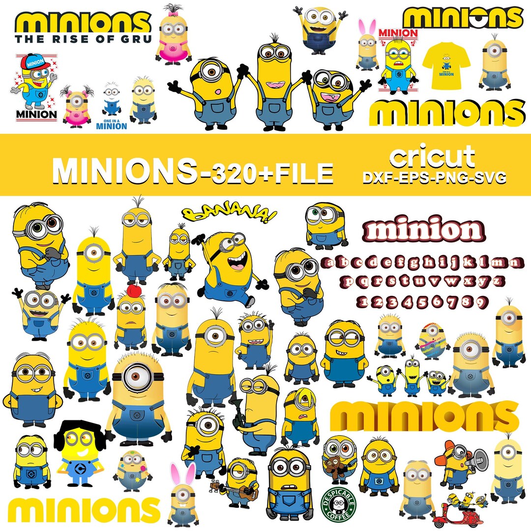 Minions Svg Bundle, Minions Faces SVG Vector Bundle, Minions PNG ...