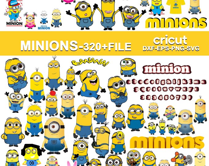 Minions Svg Bundle, Minions Faces SVG Vector Bundle, Minions PNG ...