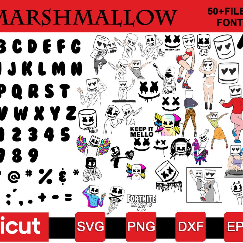 Dj Marshmello Svg - Etsy