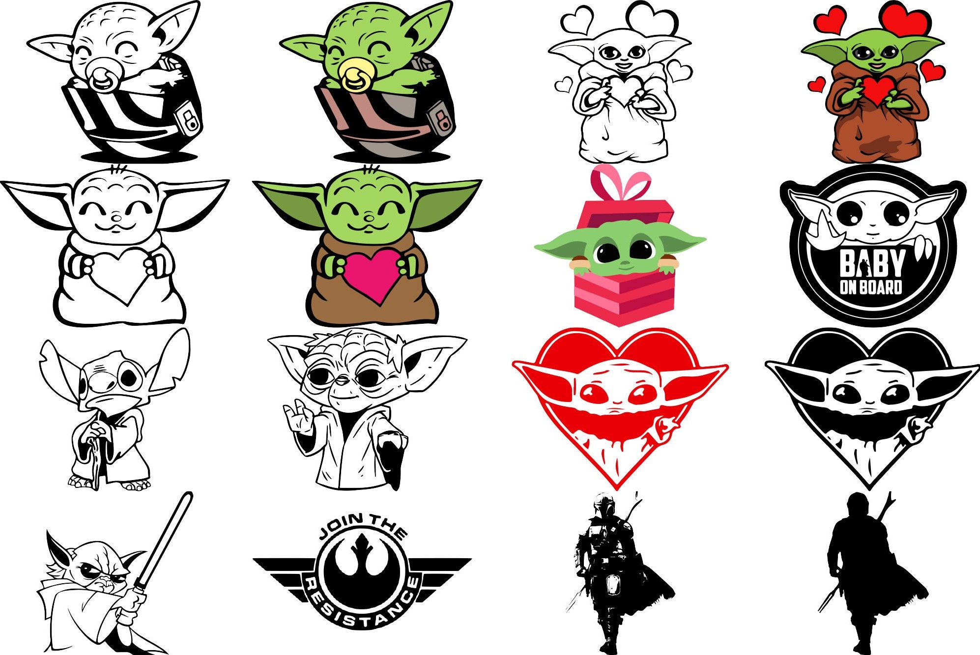 Baby Yoda Svg Grogu svg para cricut Baby Yoda Clipart Baby - Etsy España