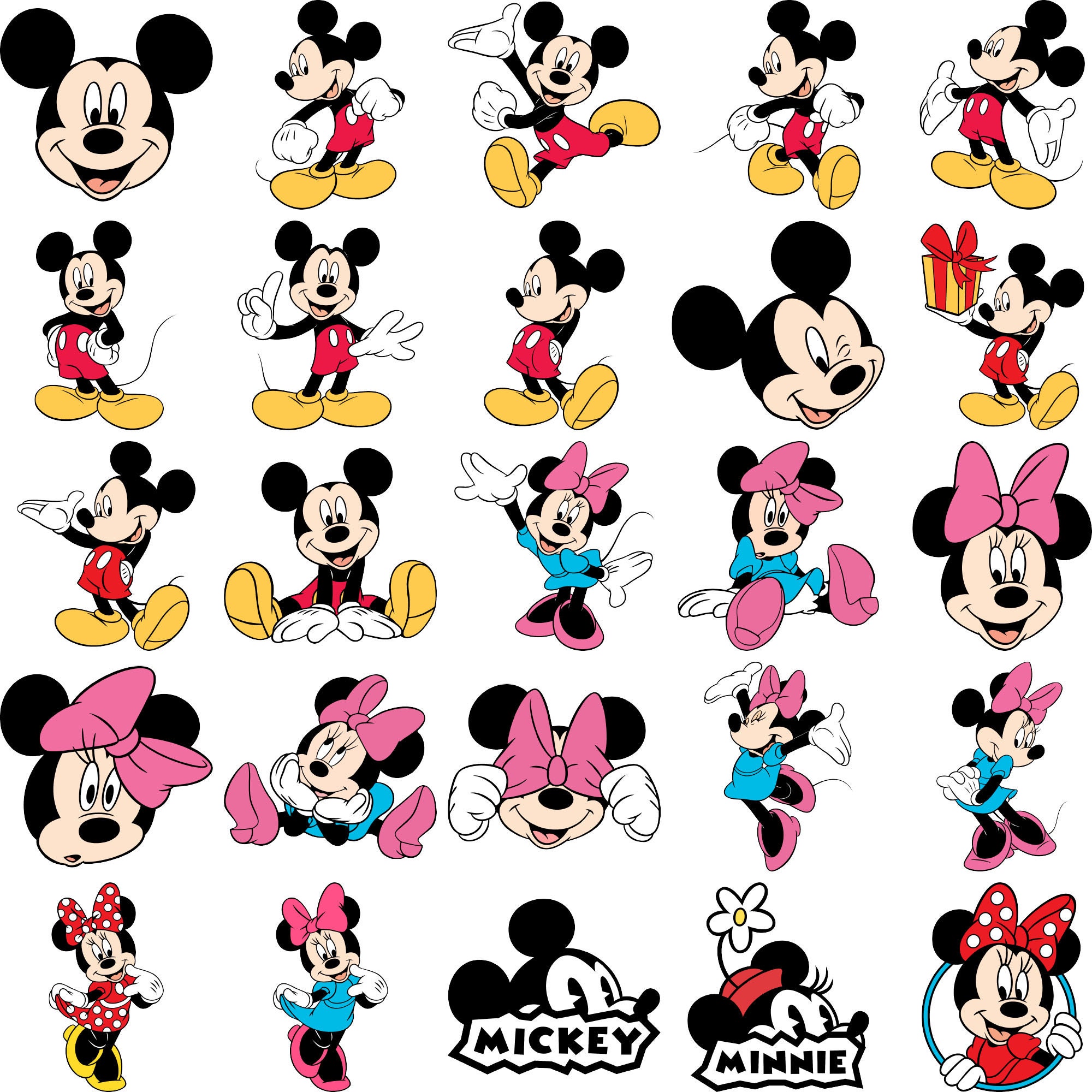 Mickey Mouse SVG Minie Mickey Svg Archivos Svg para Cricut - Etsy México
