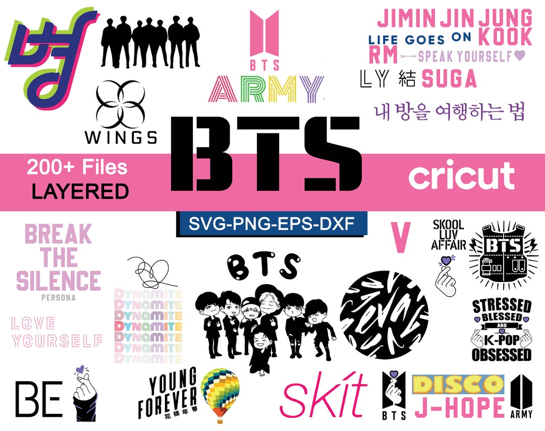 BTS Svg Bundle, BTS Files for Cricut, Bts Clipart, Stray Kids SVG ...