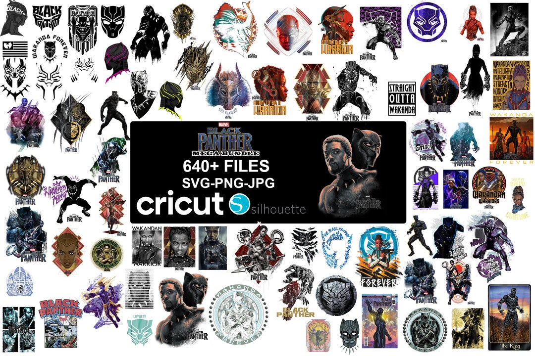 Black Panther Mega Bundle Svg, Black Panther Png, Black Panther Clipart ...
