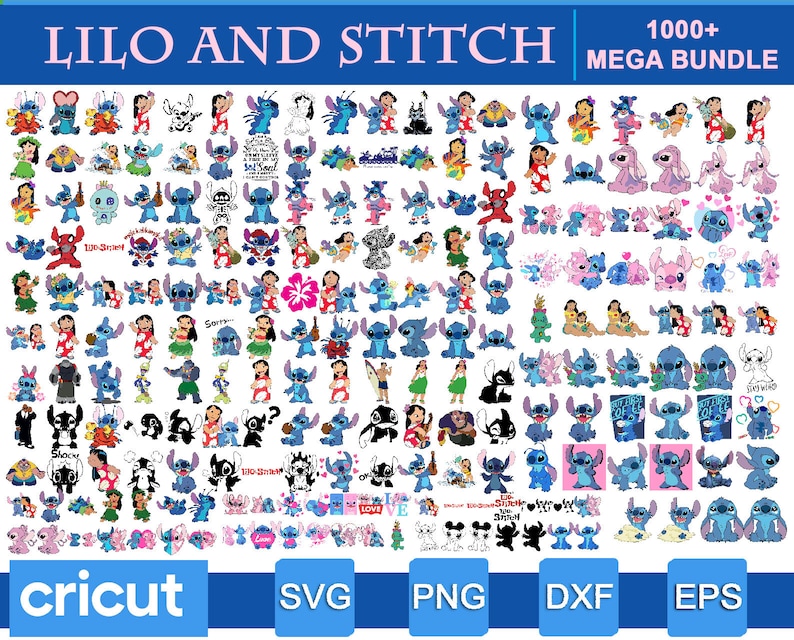 Lilo and Stitch Svg Lilo and Stitch Bundle SVG for Cricut - Etsy