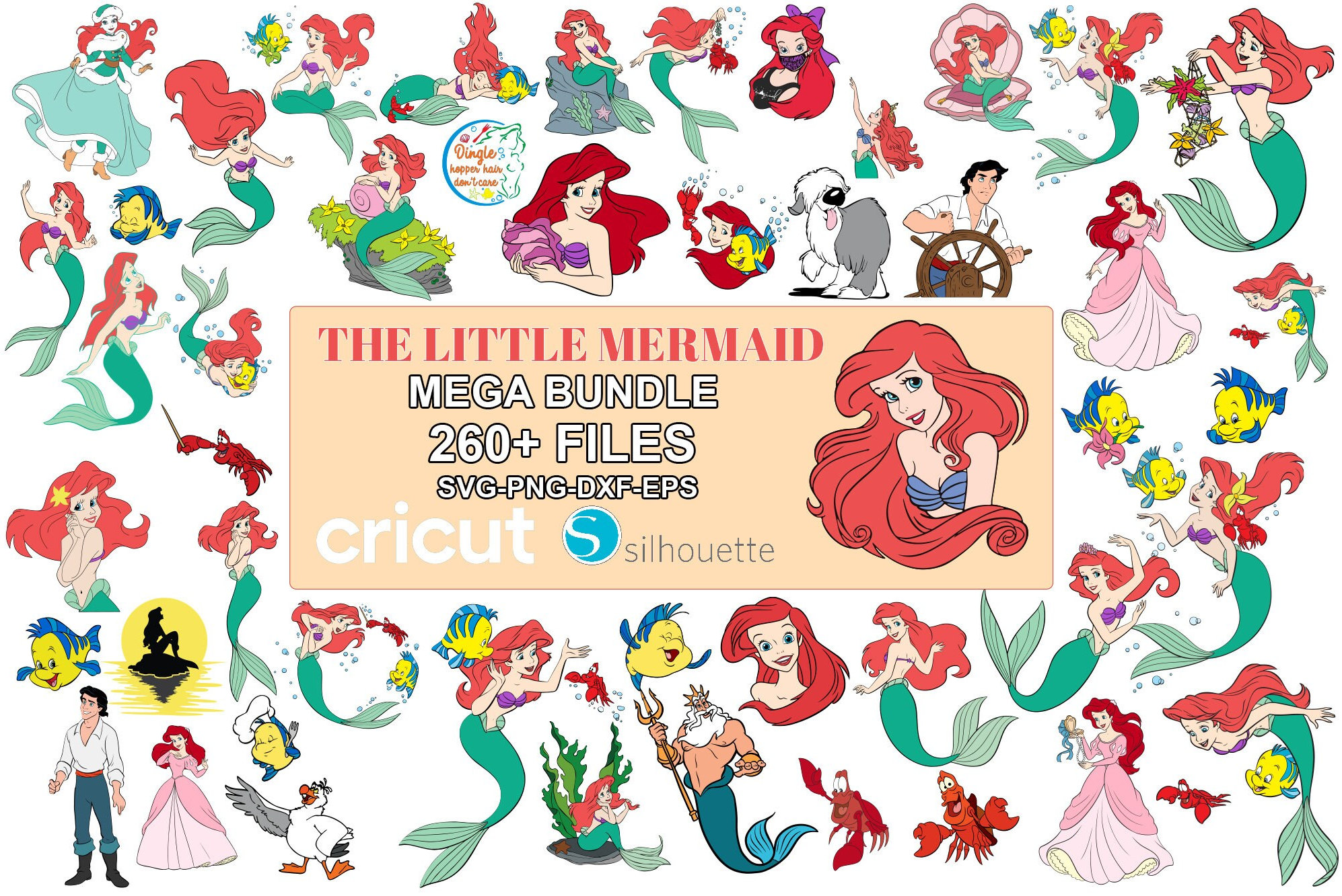 Little Mermaid SVG Bundle Ariel Clipart Little Mermaid Png - Etsy UK