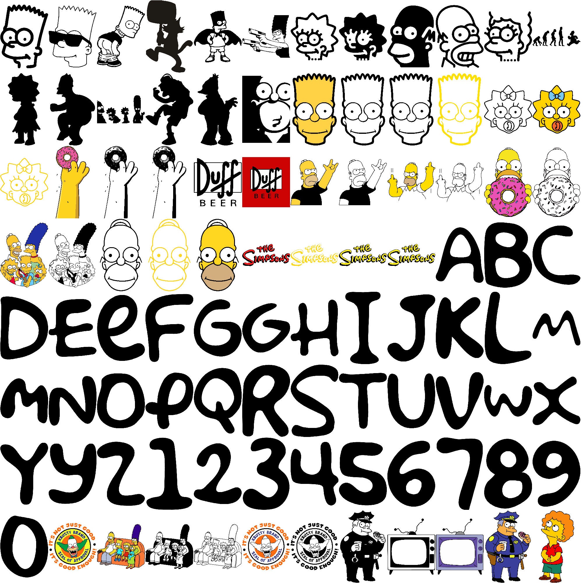 Los Simpson SVG Los Simpson Svg Archivos para Cricut Los - Etsy México