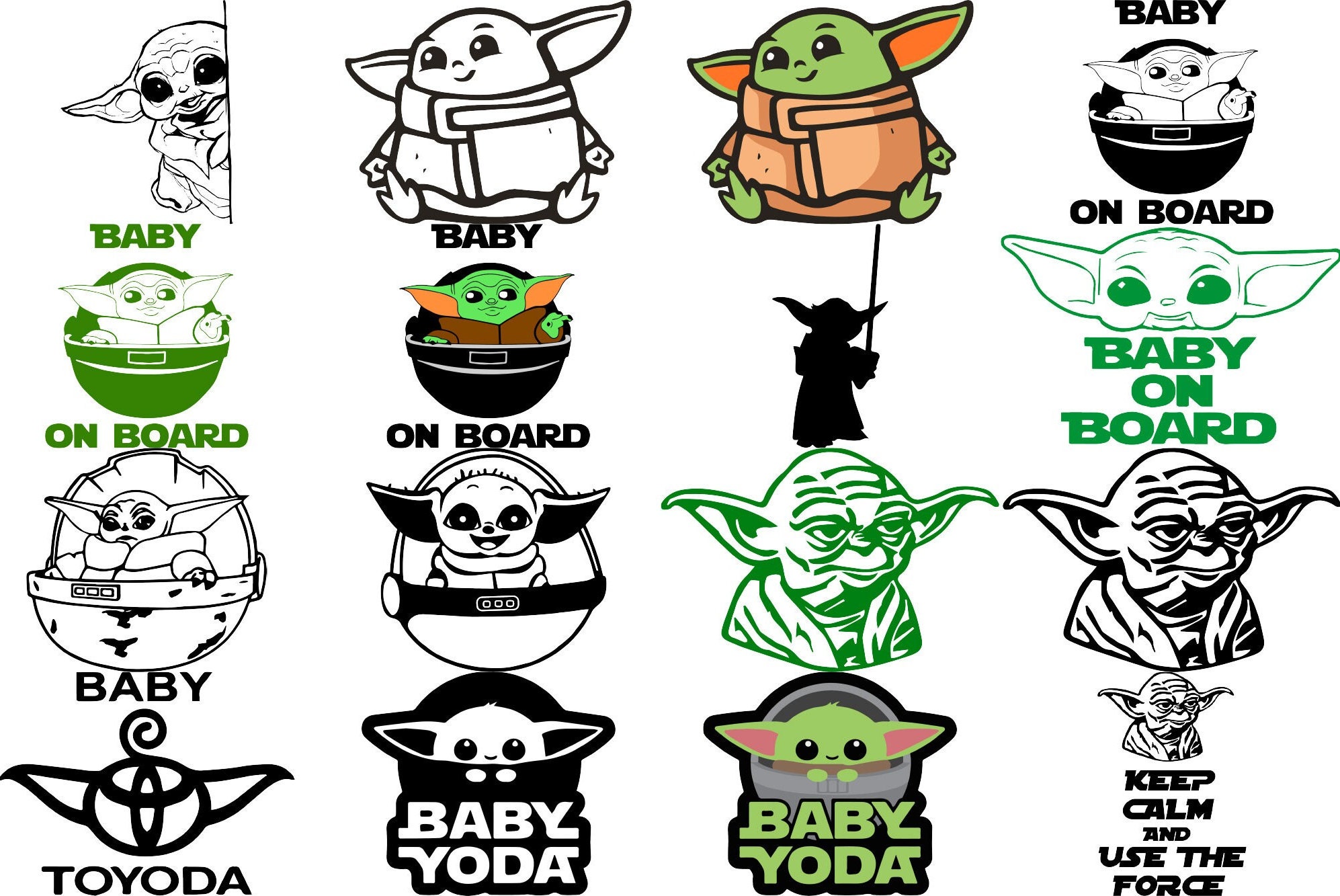 Baby Yoda Svg Grogu svg para cricut Baby Yoda Clipart Baby - Etsy España