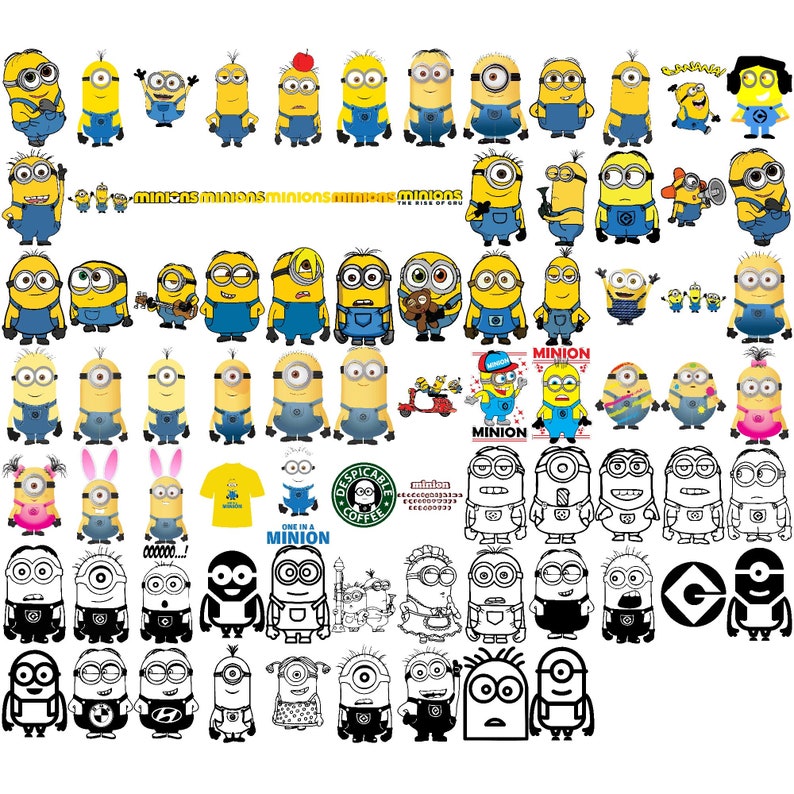 Minions Svg Bundle Minions Faces SVG Vector Bundle Minions - Etsy
