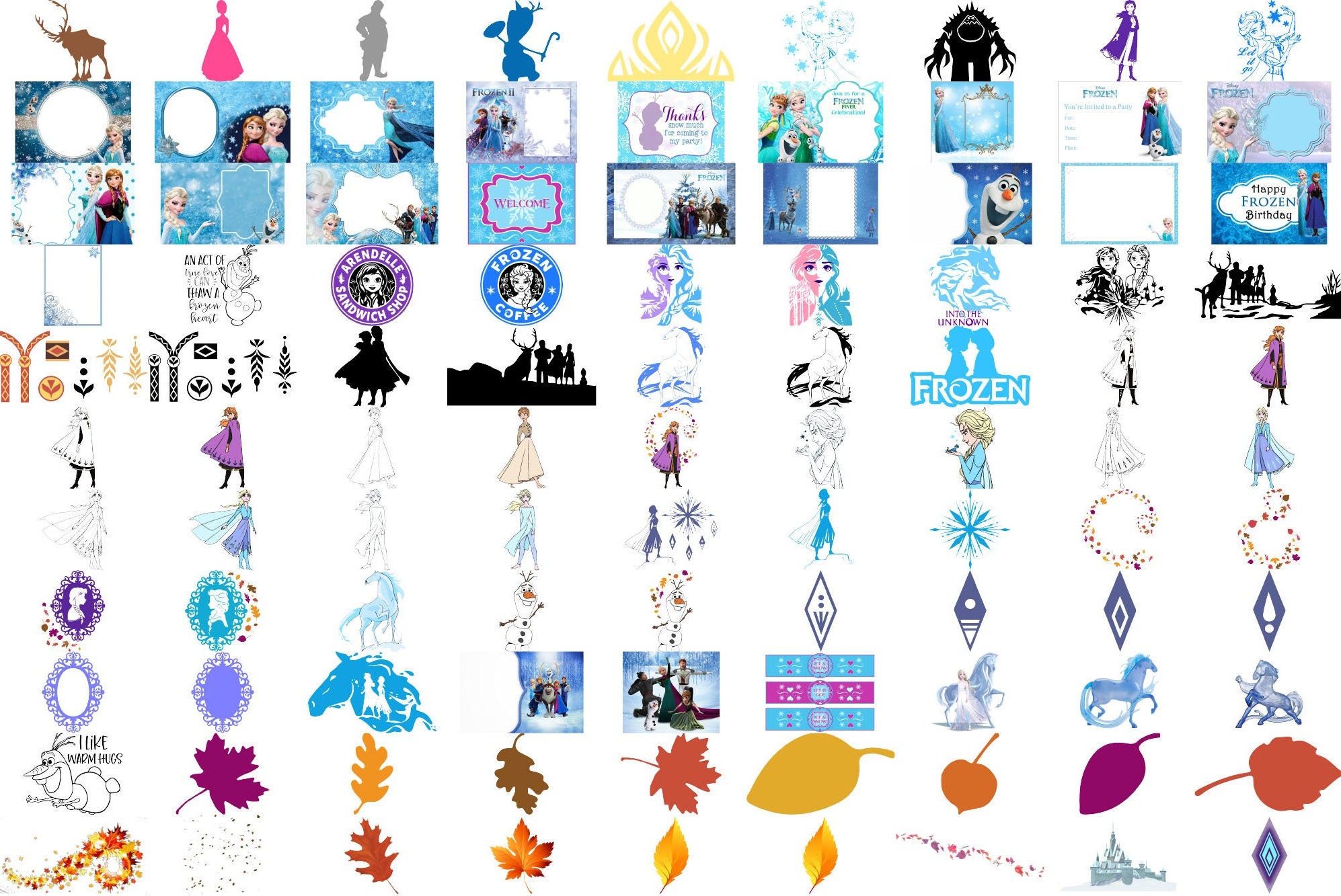 FROZEN SVG Bundle FROZEN Svg Files for Cricut Frozen - Etsy Australia