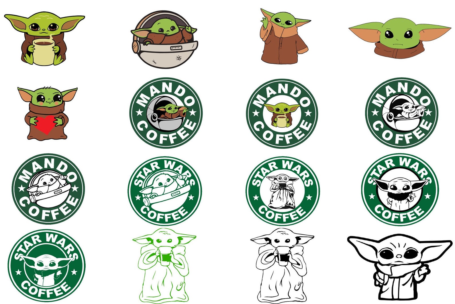 Baby Yoda Svg Grogu svg para cricut Baby Yoda Clipart Baby - Etsy España