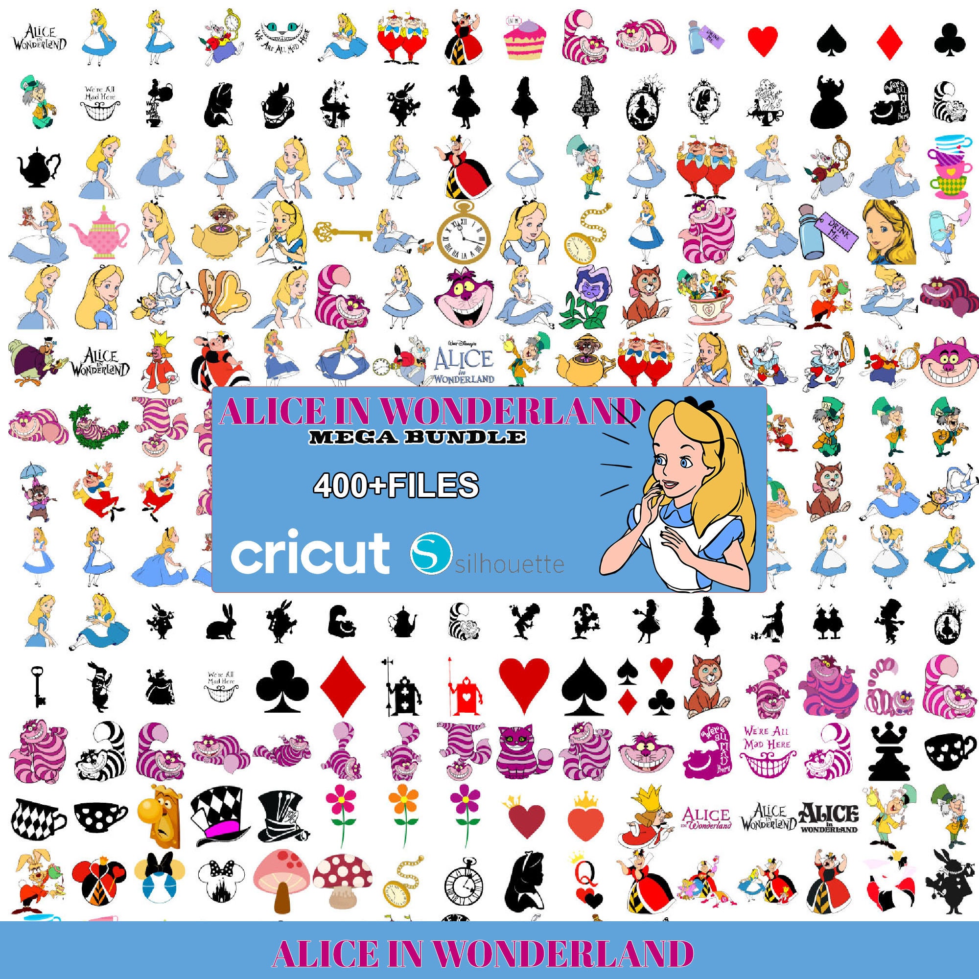 Alice in Wonderland SVG Bundle Alice SVG Princess Svg Alice - Etsy UK