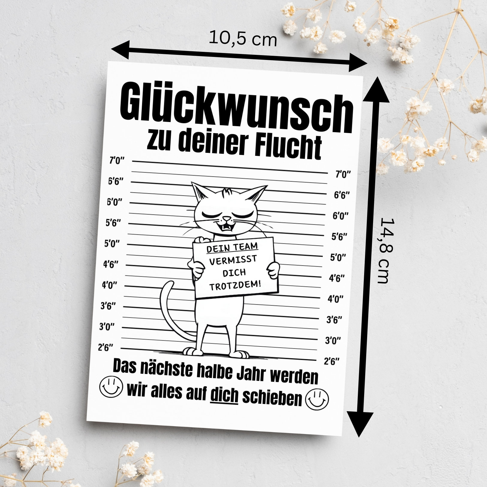 Abschiedskarte Kollege | Glückwunsch zu Deiner Flucht ...