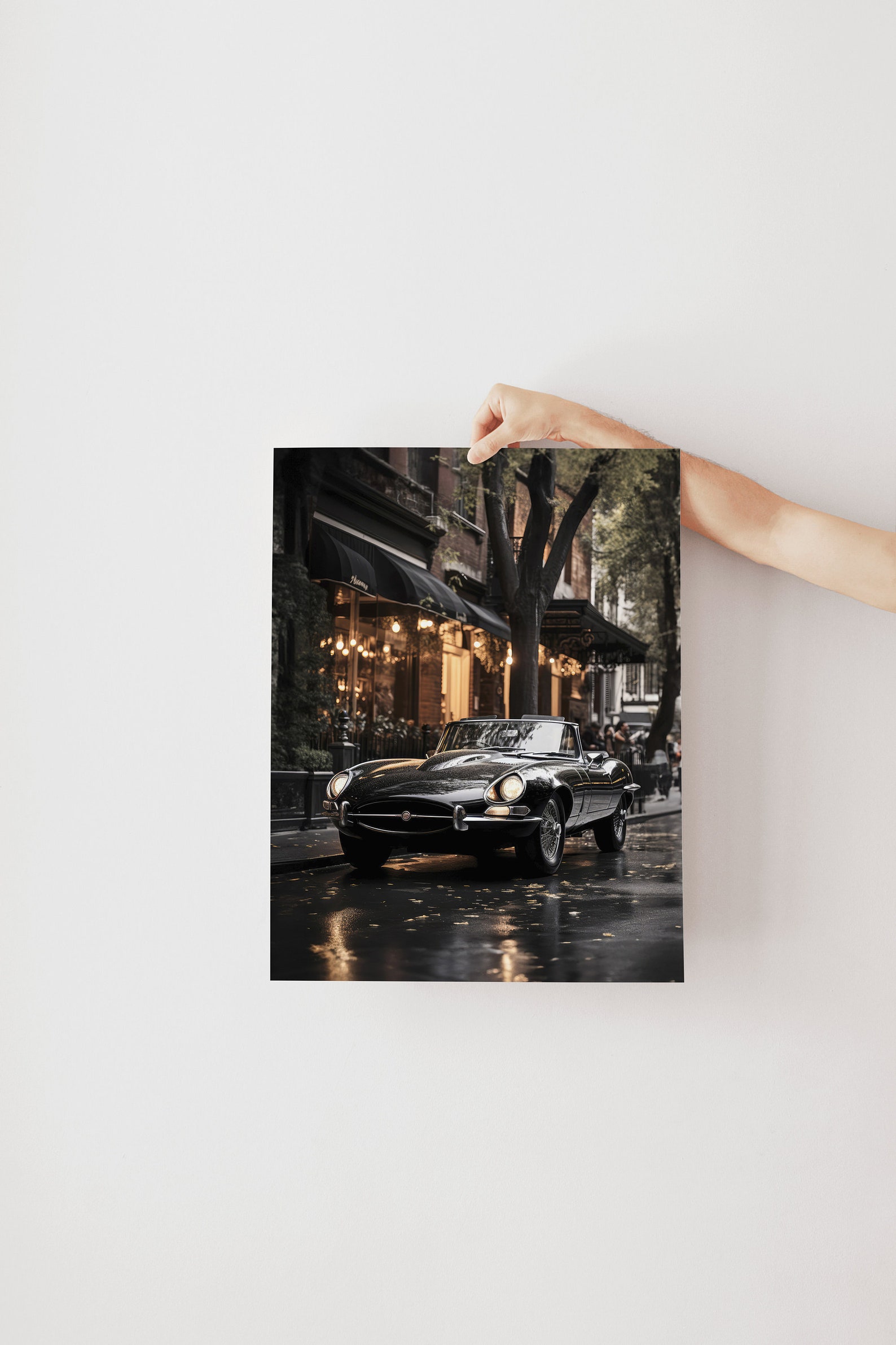 1963 Jaguar E-type Roadster Color Poster Elegant Car Art Jaguar Wall ...