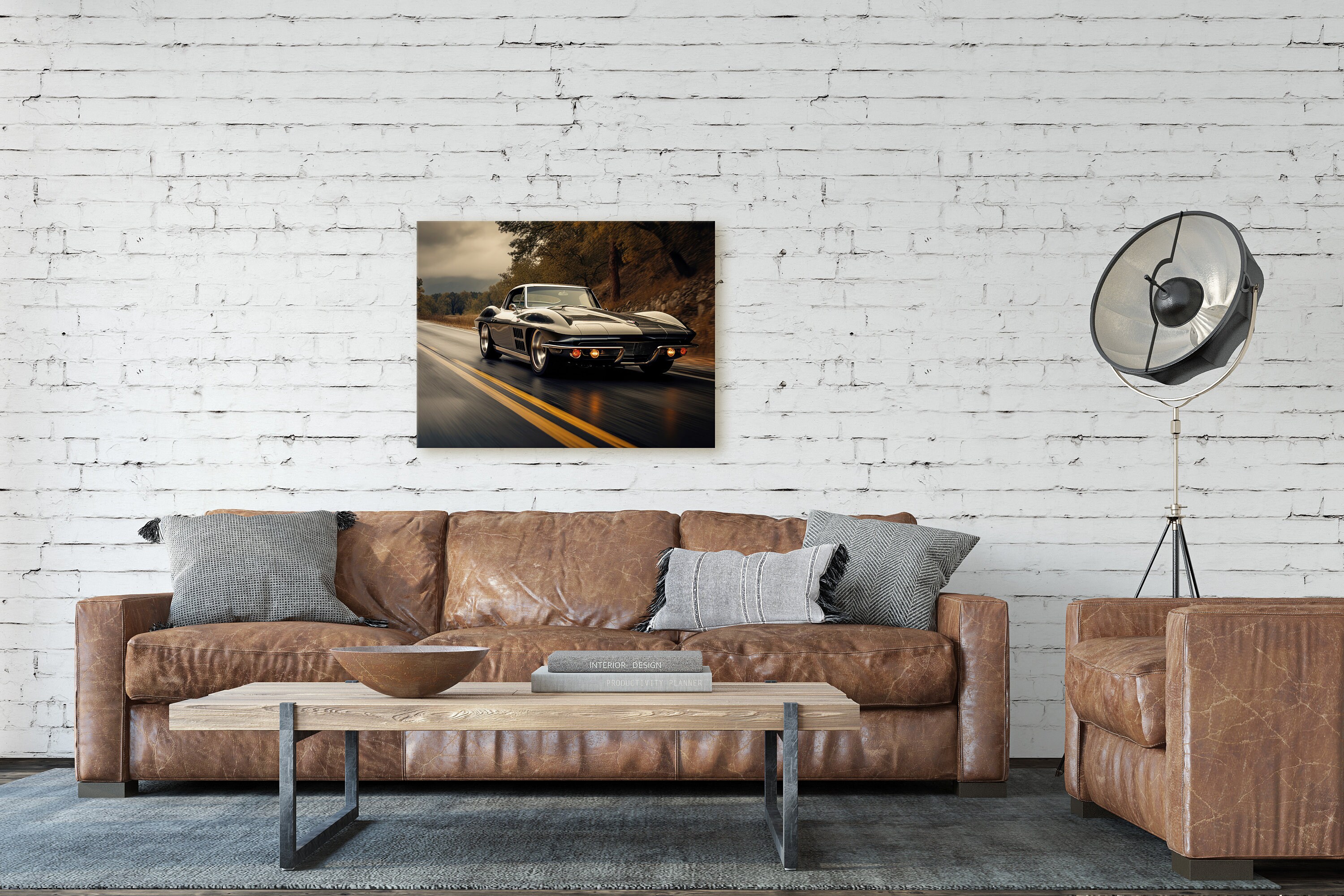 Stunning Chevrolet Corvette C2 Canvas Print, Vintage Car Art, Perfect ...