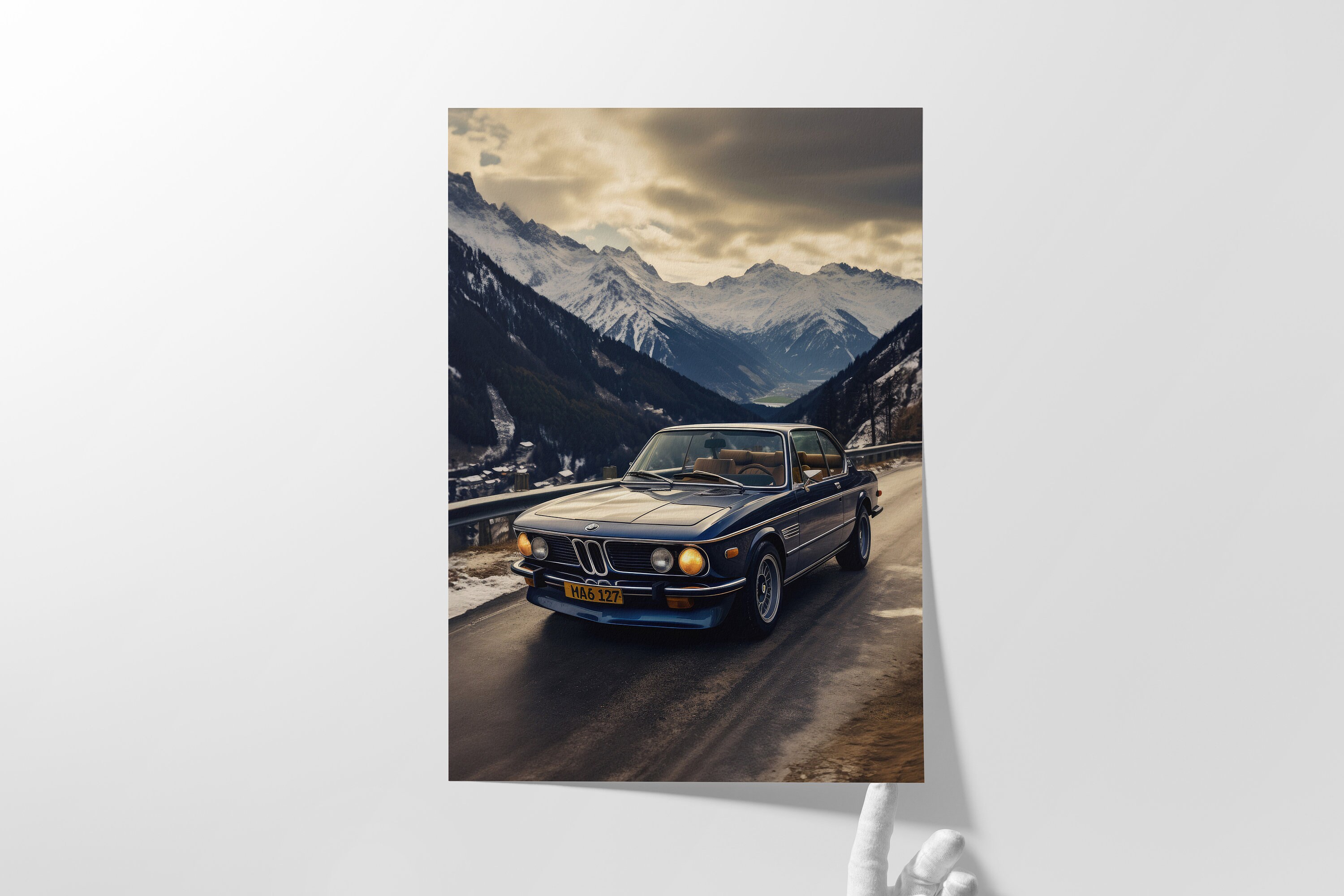 1972 BMW CSL: Stunning Blue Iconic Car Poster Print Classic - Etsy