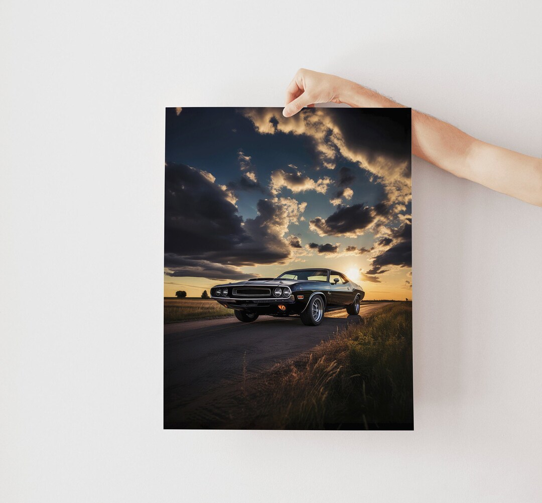 1970 Dodge Challenger Artful Poster Aesthetic Car Art - Etsy