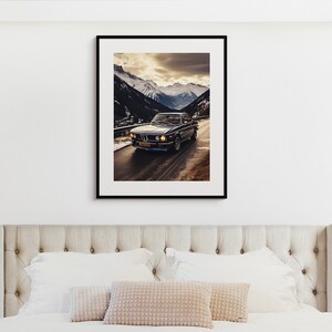 1972 BMW CSL: Stunning Blue Iconic Car Poster Print Classic - Etsy