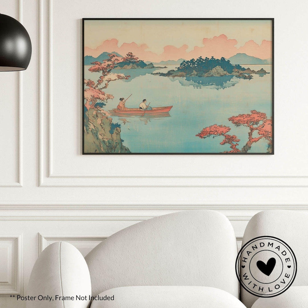 Hokusai Ukiyo-e Japanese Woodblock Framed Landscape or Wall Art Poster ...