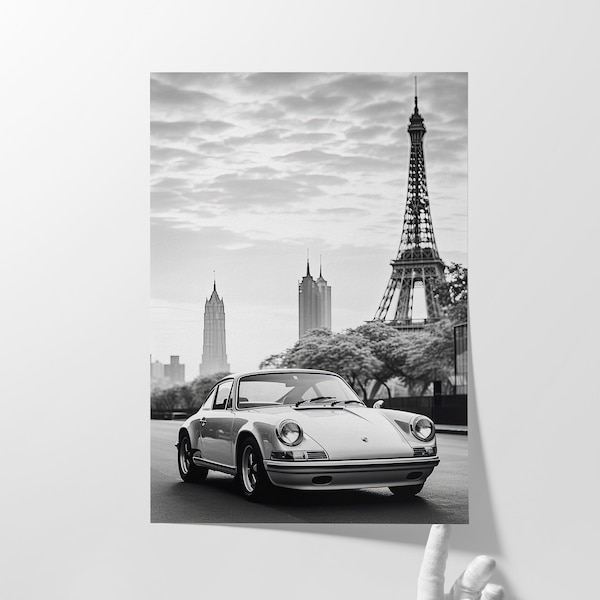 Black and White Car Poster - Etsy