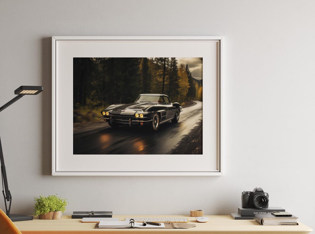 1963 Chevrolet Corvette C2 Poster: Vintage Car Wall Art - Etsy UK