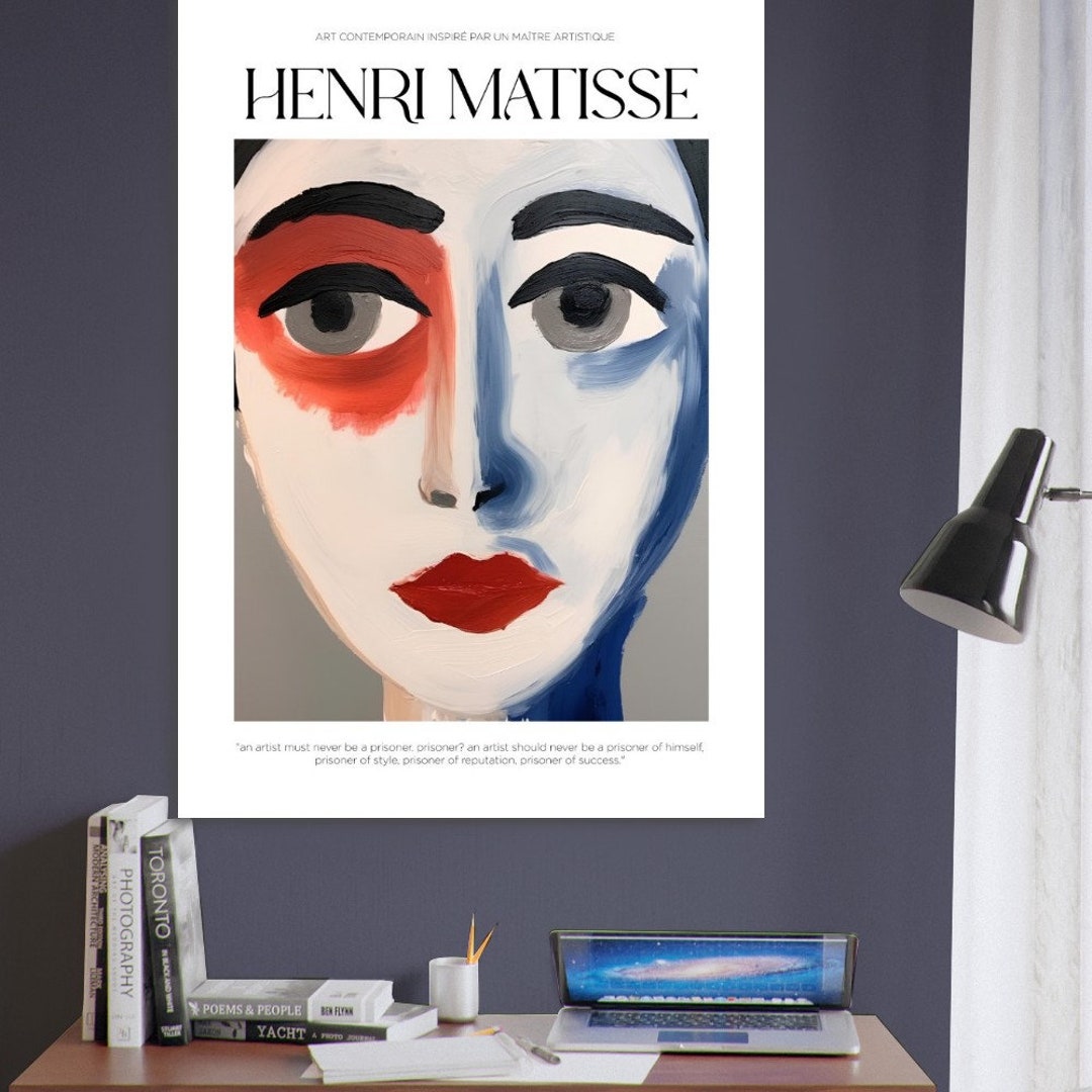 A Henri Matisse Portrait Exhibition Poster Artist Gallery Wall Art ...