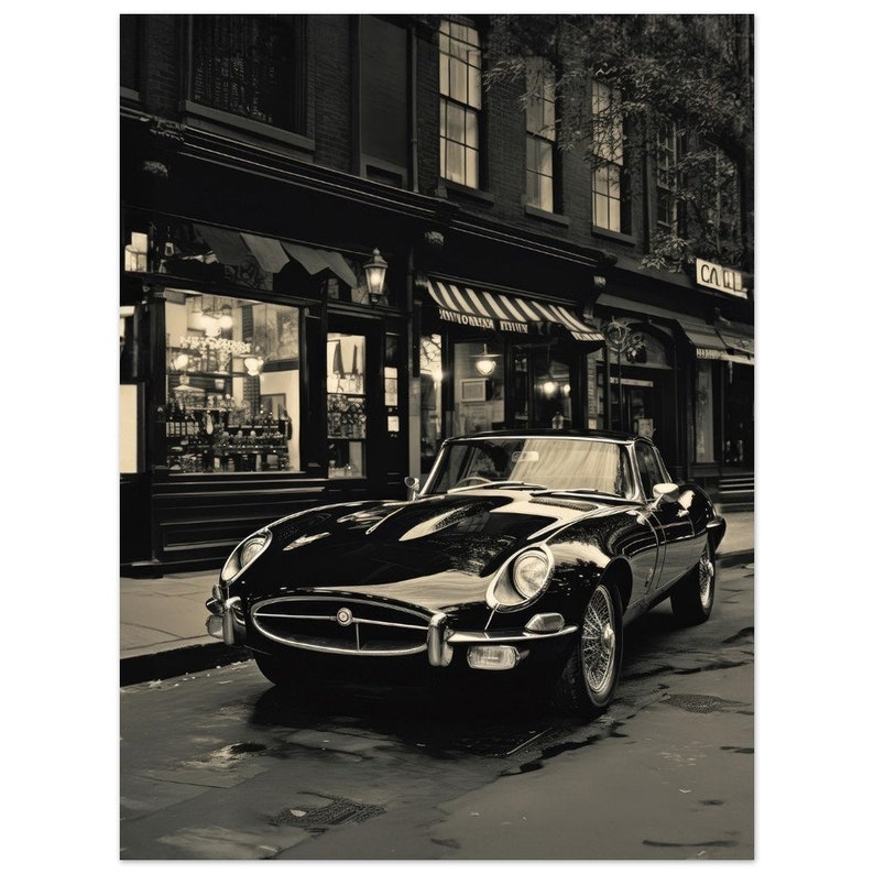 Stunning Jaguar E Type Car Poster, Rare Jaguar Wall Art Gifted Poster ...