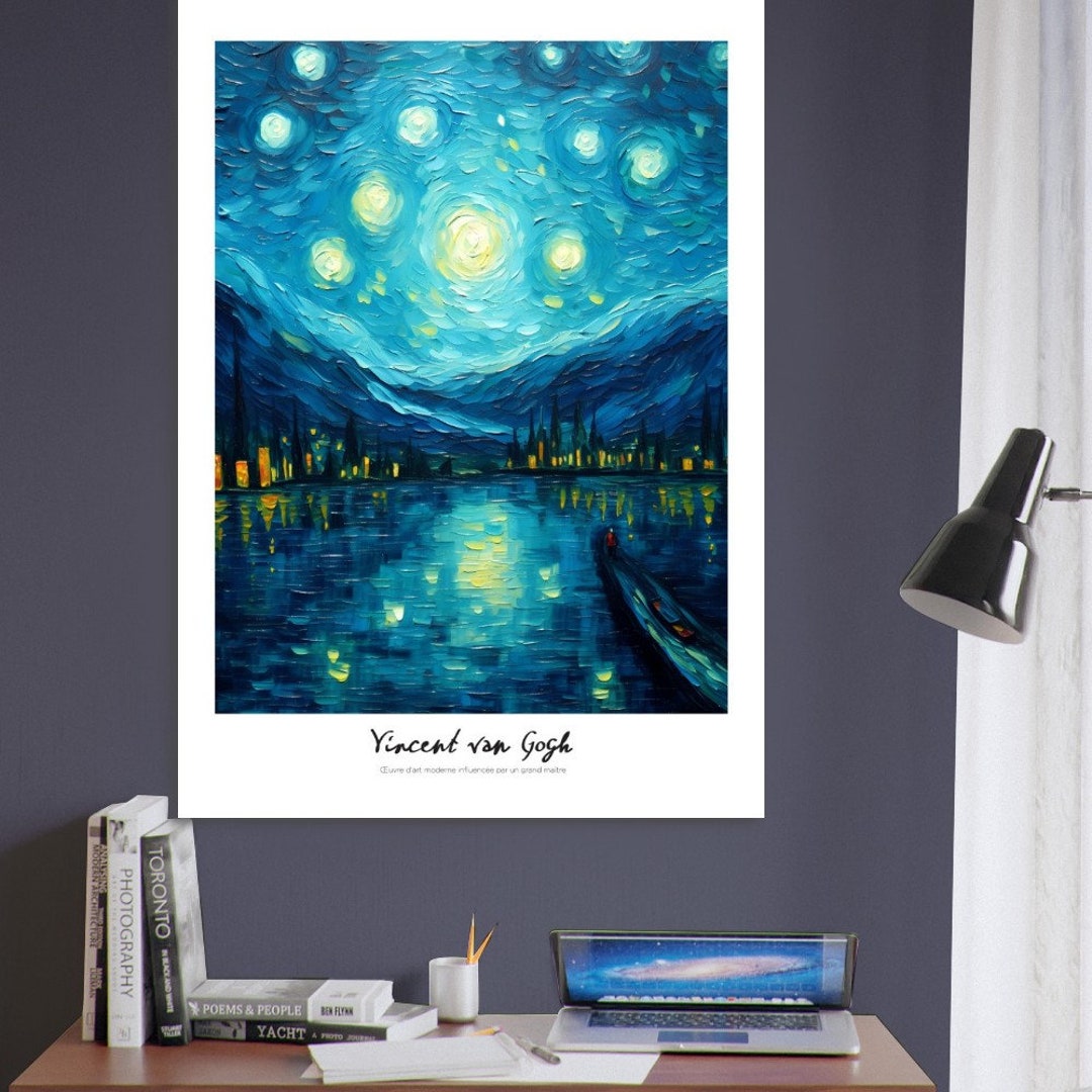 Van Gogh Starry Night Poster: Abstract Museum Gallery Wall Art - Etsy